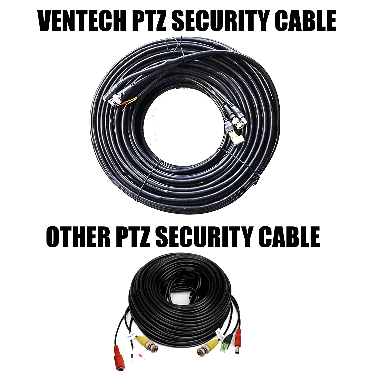 ventech "100ft PTZ Power Video & RS-485 Data Cable de control ...