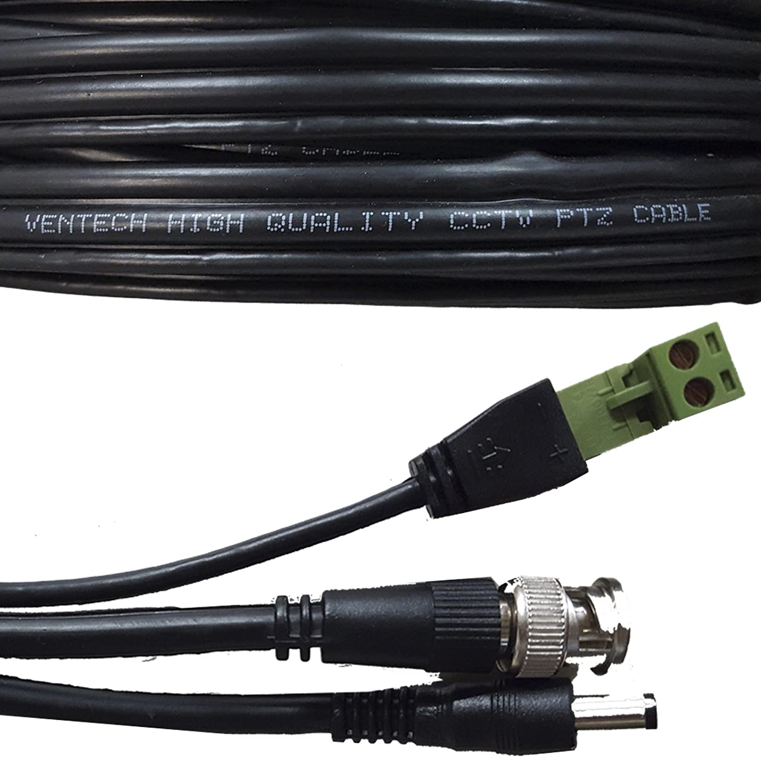 ventech "100ft PTZ Power Video & RS-485 Data Cable de control ...